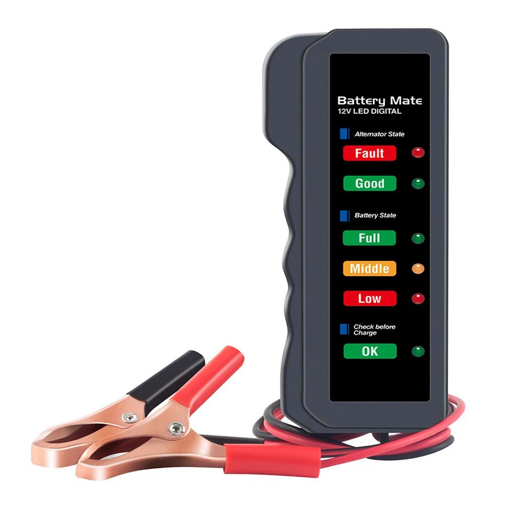 12V Automotive Digital Battery Tester for Car/Electric Vehicle/Motorcy ...