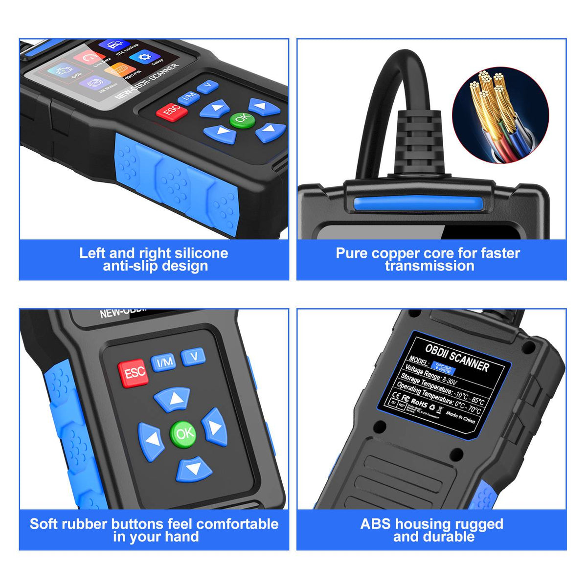T200 automobile fault diagnosis instrument OBD II Scanner – HONGKONG ...