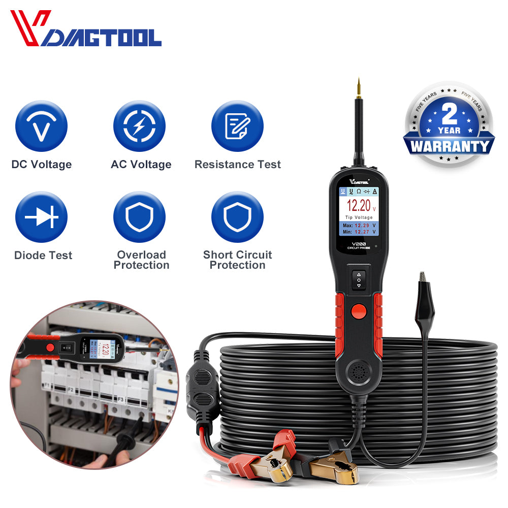 VDIAGTOOL V200 Power Probe Electric Circuit Tester – HONGKONG IXUANER ...